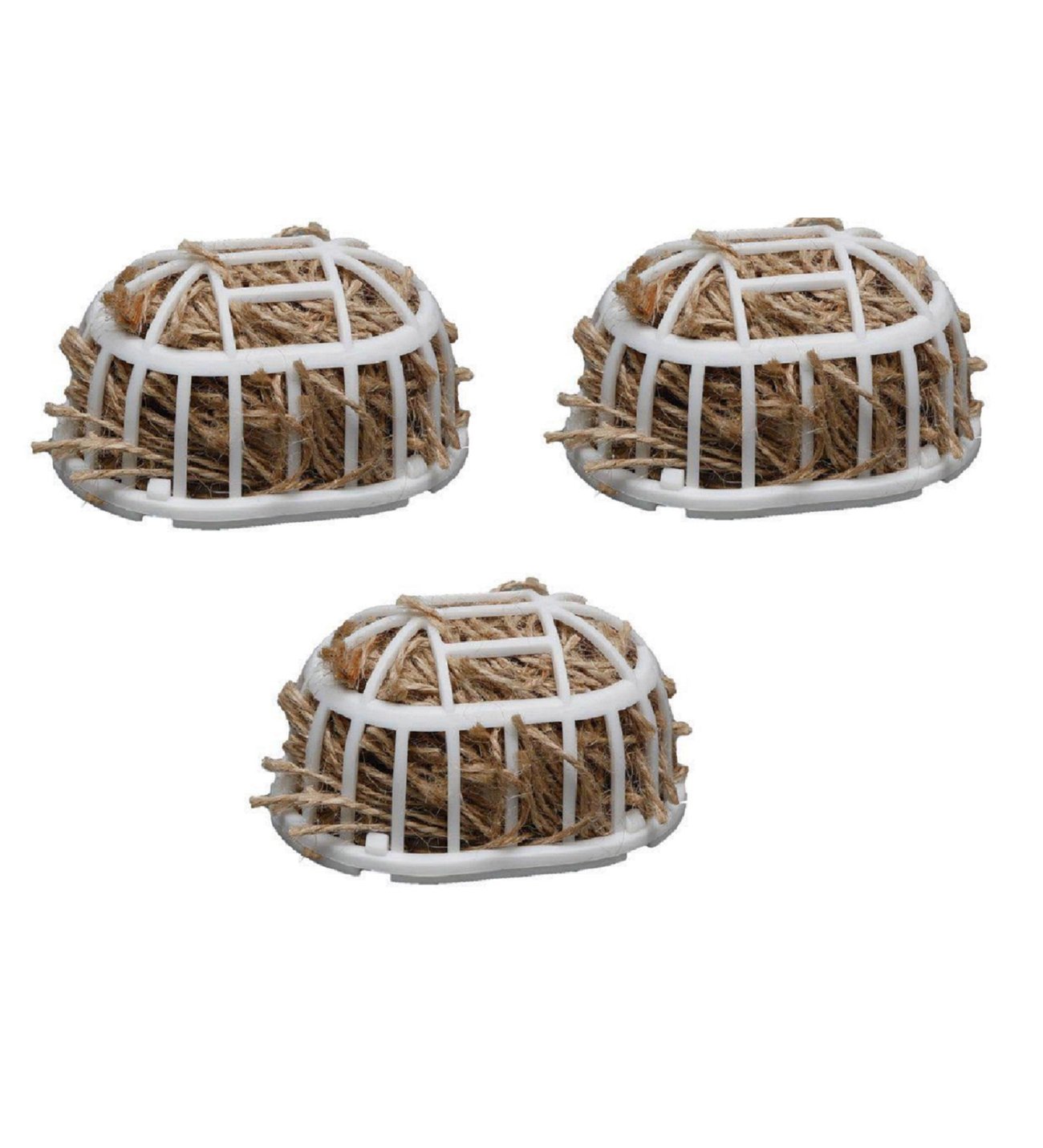 Bird Nesting Fiber Holders Set of 3 Refillable Cotton Included